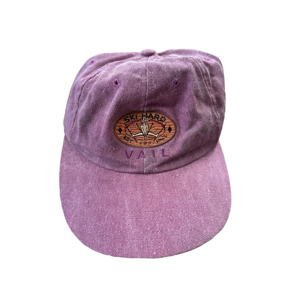 Sansegal | Accessories | Vintage 9s Vail Ski Hard Embroidered Pink ...